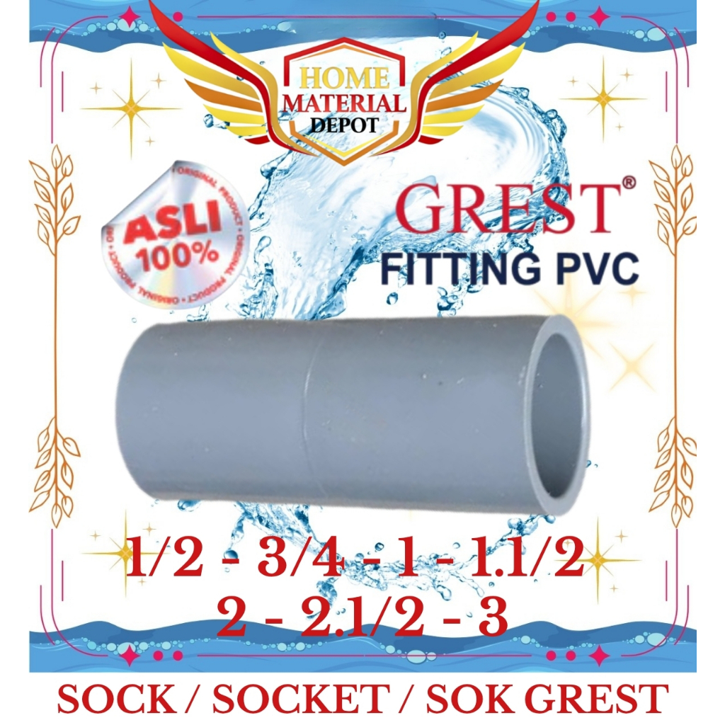 Jual Grest - ONDA Fitting Pipa Pvc Polos | Elbow - Keni 1/2 3/4 | Tee ...