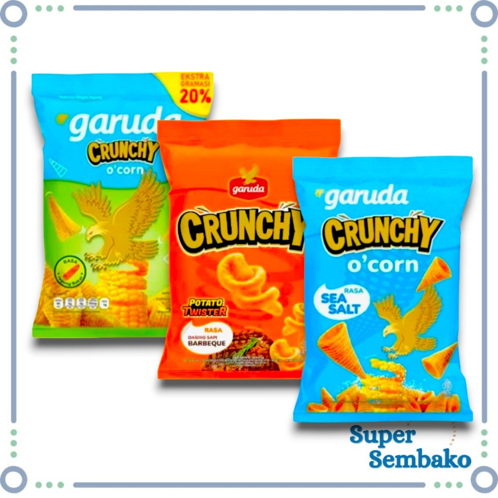 Jual SNACK MAKANAN RINGAN GARUDA CRUNCHY O'CORN TORNADO TWIST RASA SEA ...