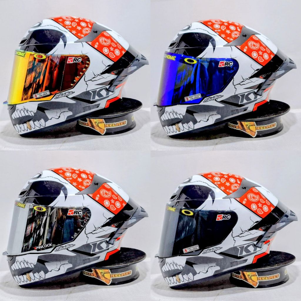 Jual HELM FULL FACE KYT TT COURSE RATTHAPARK PLAY REFLIKA PAKET GANTENG | Shopee Indonesia