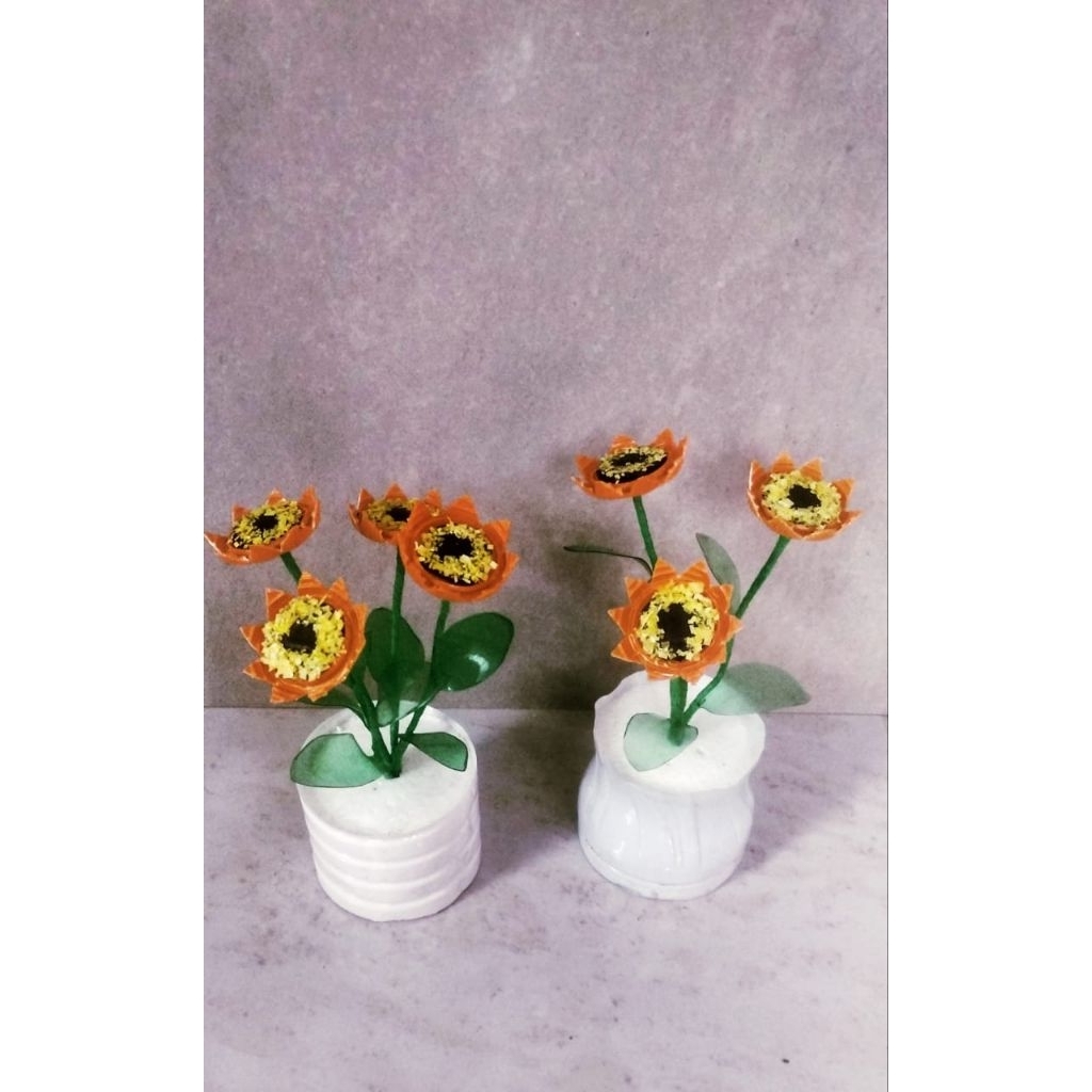 Jual Prakarya bunga dari tutup botol kerajinan daur-ulang tutup botol ...