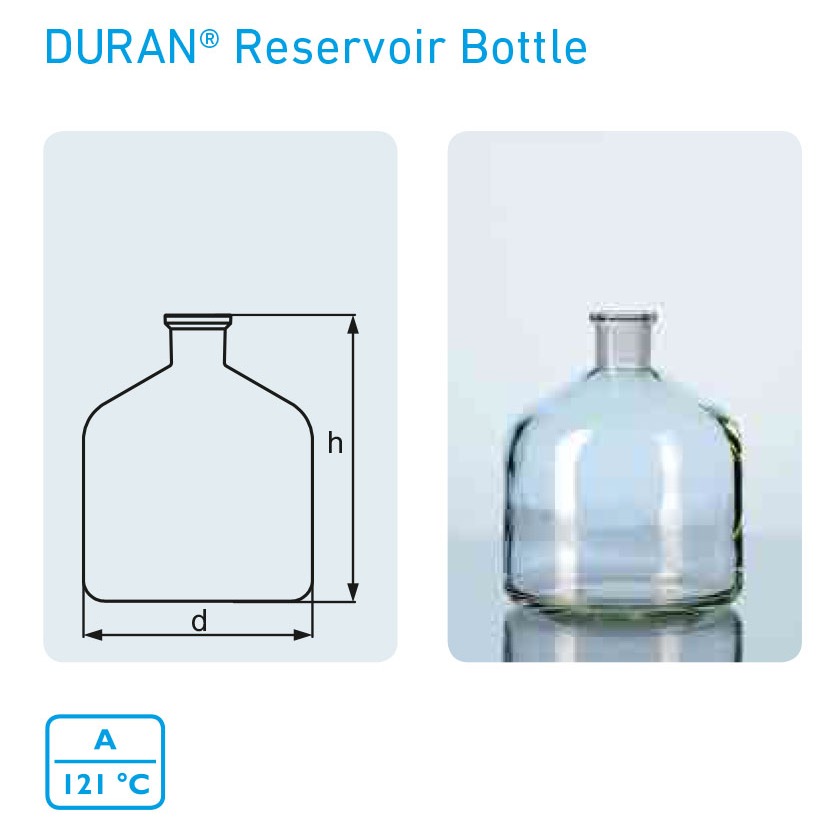 Jual DURAN | RESERVOIR BOTTLE 2Liter/AMBER/For Buret Automatic Burette ...