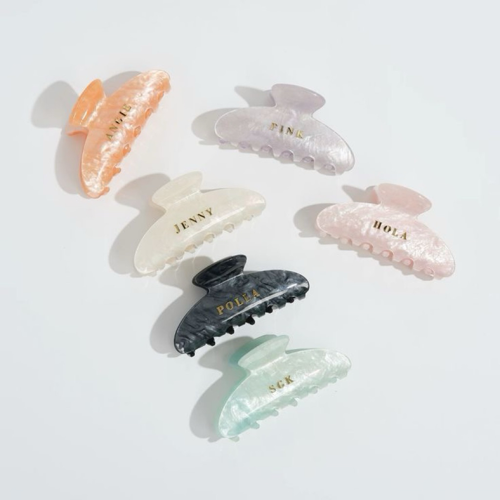 Jual [ BISA CUSTOM NAMA | PO 3 - 5 HARI ] Jepit Rambut Marmer Huruf ...