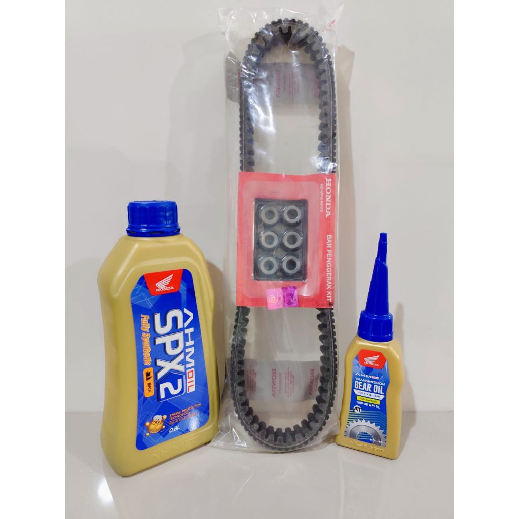 Jual PAKET OLI SPX2 800ML + SPX GEAR 120ML + V-BELT ROLLER HONDA VARIO ...