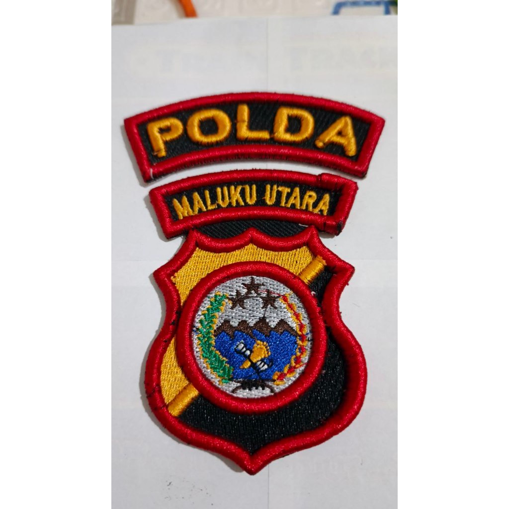 Jual logo Bordir Polda Maluku Utara Timbul ready stok siap kemas,siap ...