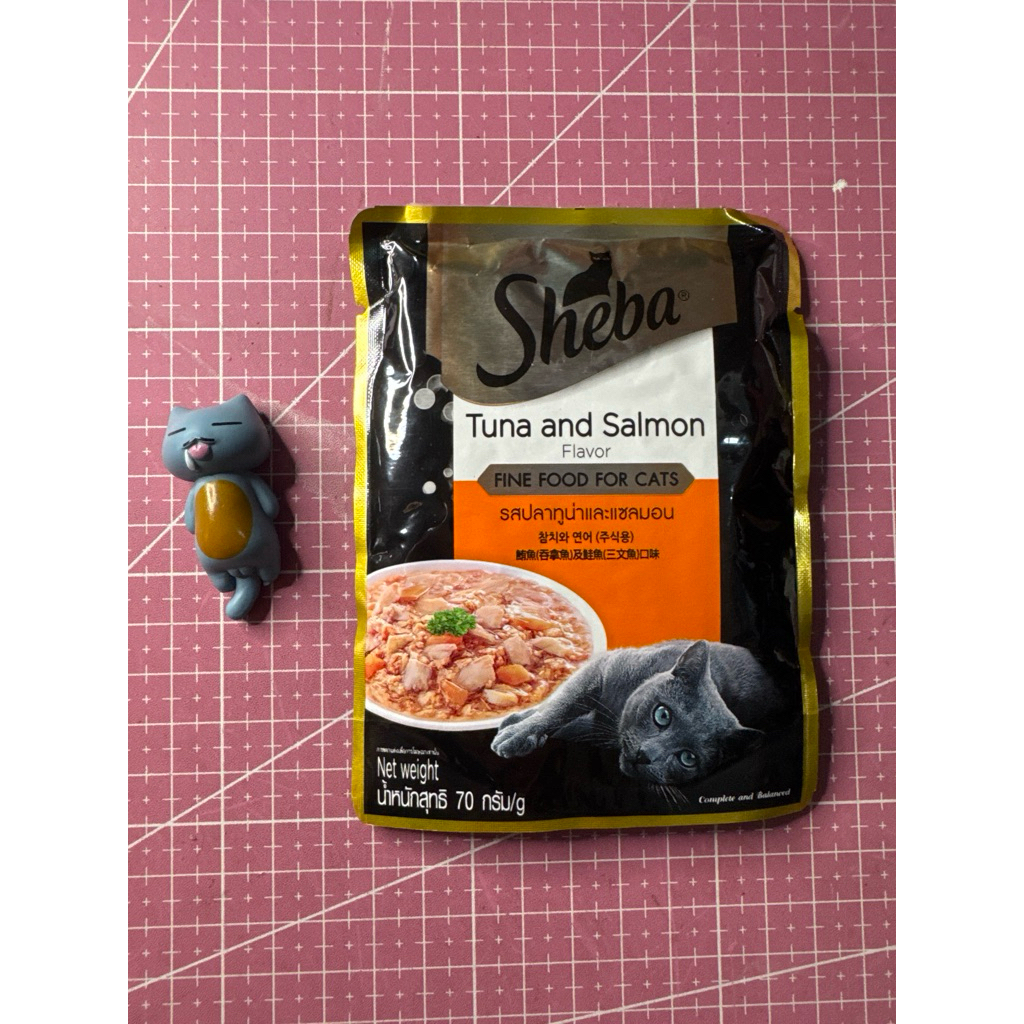 Jual sheba pouch tuna and salmon flavor - fine food for cats 70g ...