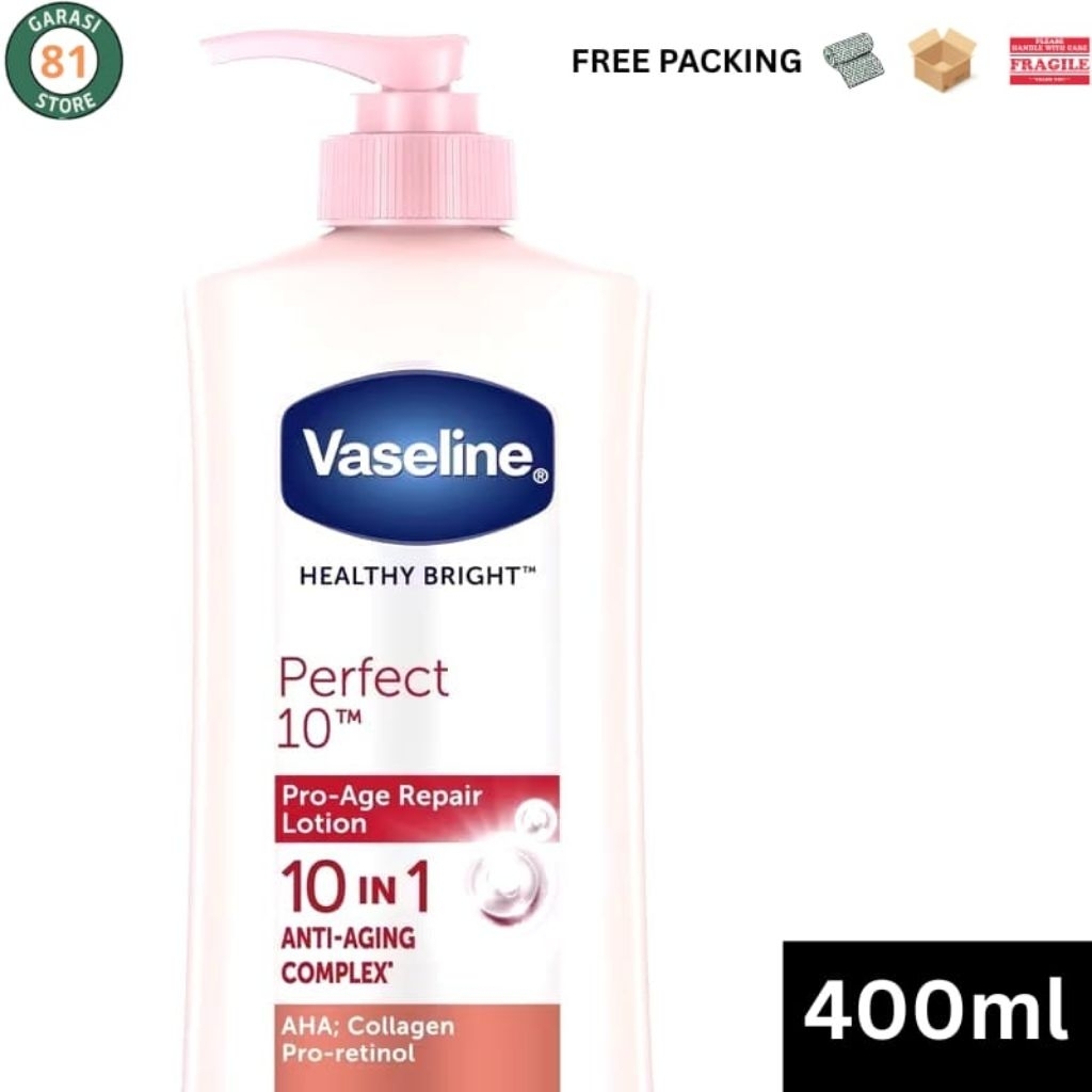 Jual Vaseline Lotion Healthy Bright Perfect 10 400ml | Shopee Indonesia