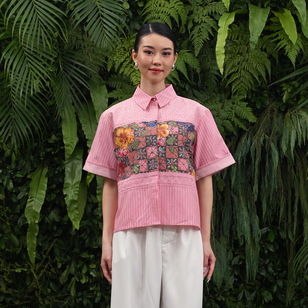 Jual NONA RARA - Misty Encim T4315, Baju kerja batik blouse wanita ...