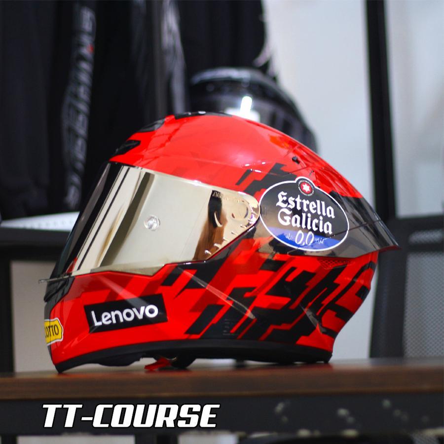 Jual HELM KYT TT COURSE MOTIF MARQUES 93 VISOR SILVER HELM FULL FACE ...