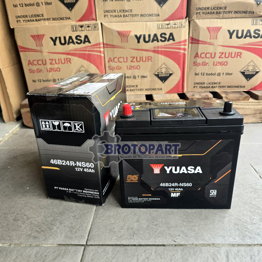 Jual Aki Mobil Suzuki APV, SX4, Xover, Swift, Jimny, S Cross YUASA NS60 MF Aki kering 45Ah ...