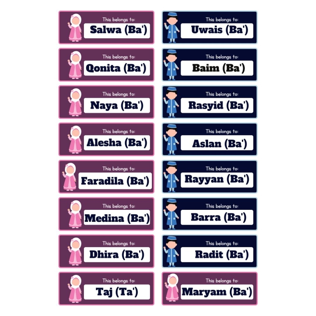 Jual Custom stiker nama / label produk, bentuk file pdf. tinggal print | Shopee Indonesia