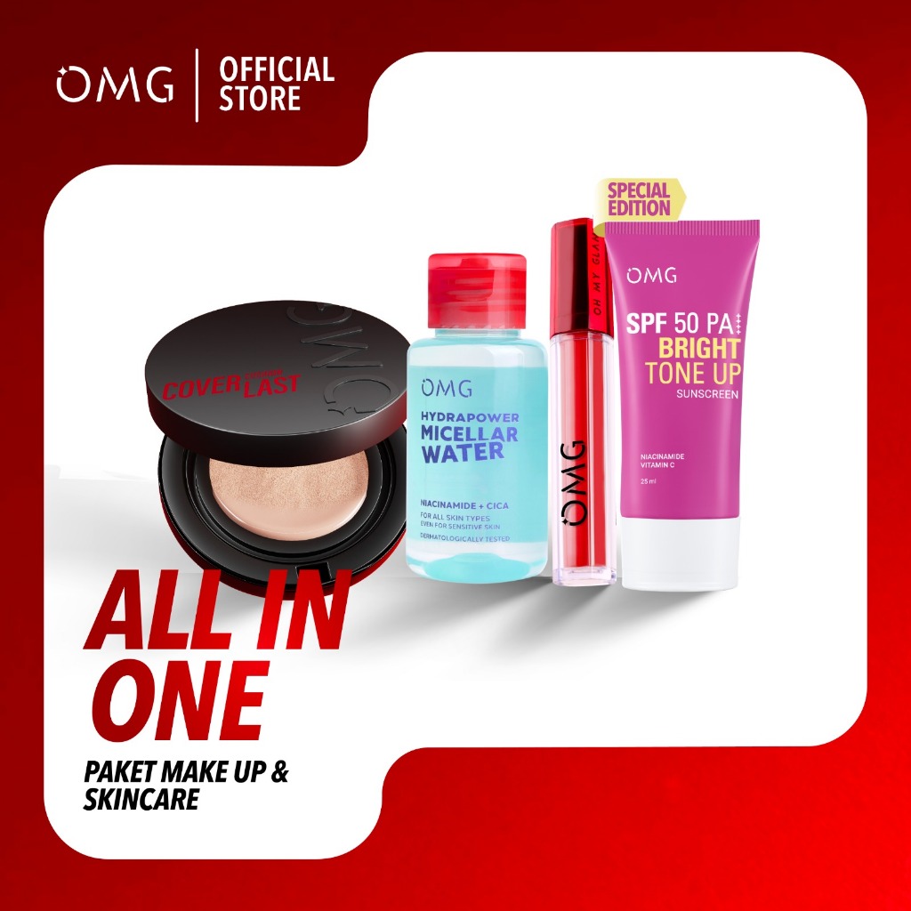 Jual [LEBIH MURAH] OMG OH MY GLAM ALL IN ONE - Paket Make Up & Skincare ...