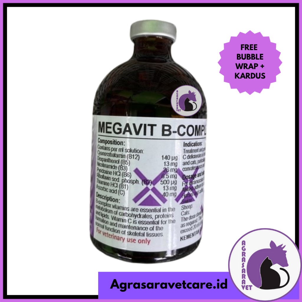Jual MEGAVIT B COMPLEX + VITAMIN C INJEKSI 100 ML | Shopee Indonesia
