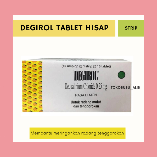 Jual DEGIROL STRIP 10 TABLET HISAP RASA LEMON / MERINGANKAN SAKIT ...