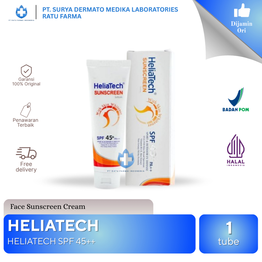 Jual Heliatech Sunscreen Lotion Spf 45+ | Sport & Outdoor UV Defense ...