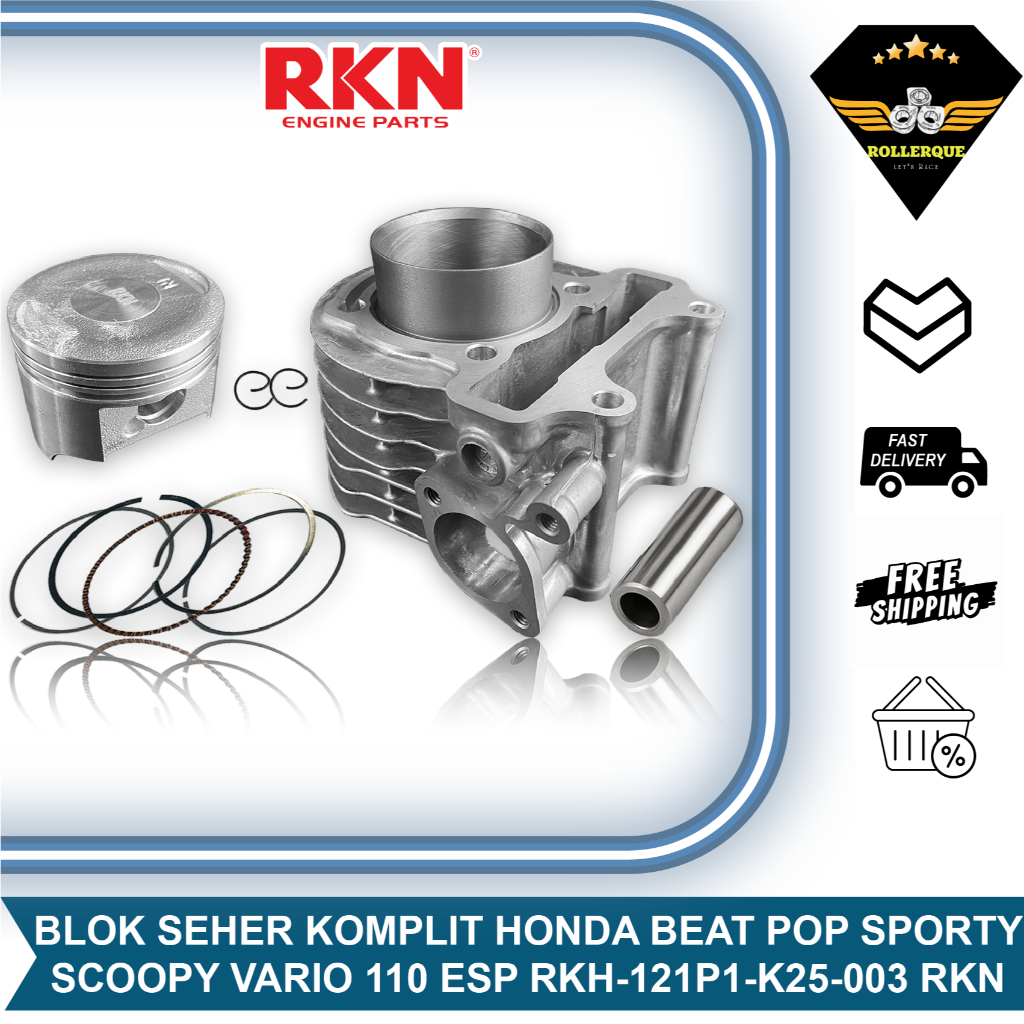 Jual Blok Seher Boring SET Cylinder Comp Beat Vario Scoopy 110 eSP POP ...