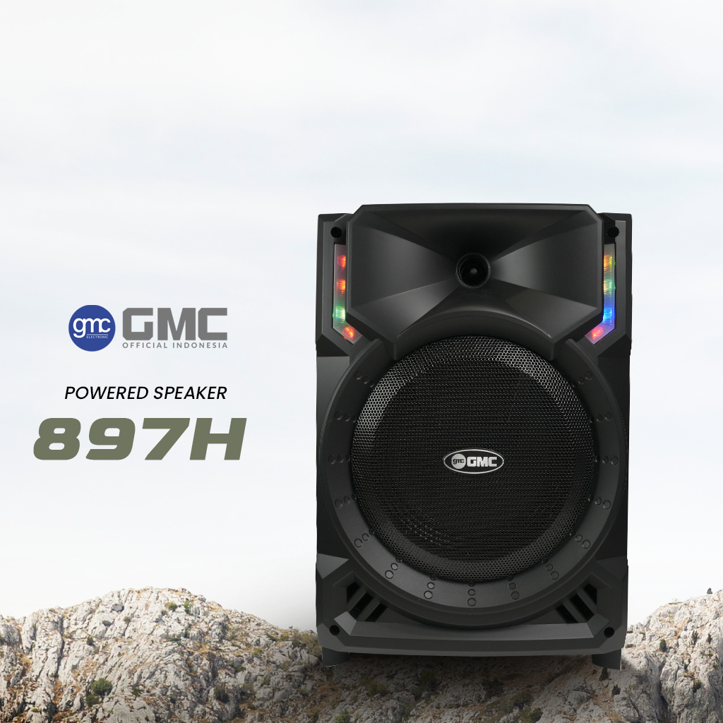 Jual GMC Speaker 897H – Speaker Bluetooth Portable 8” – 120W, Mic ...