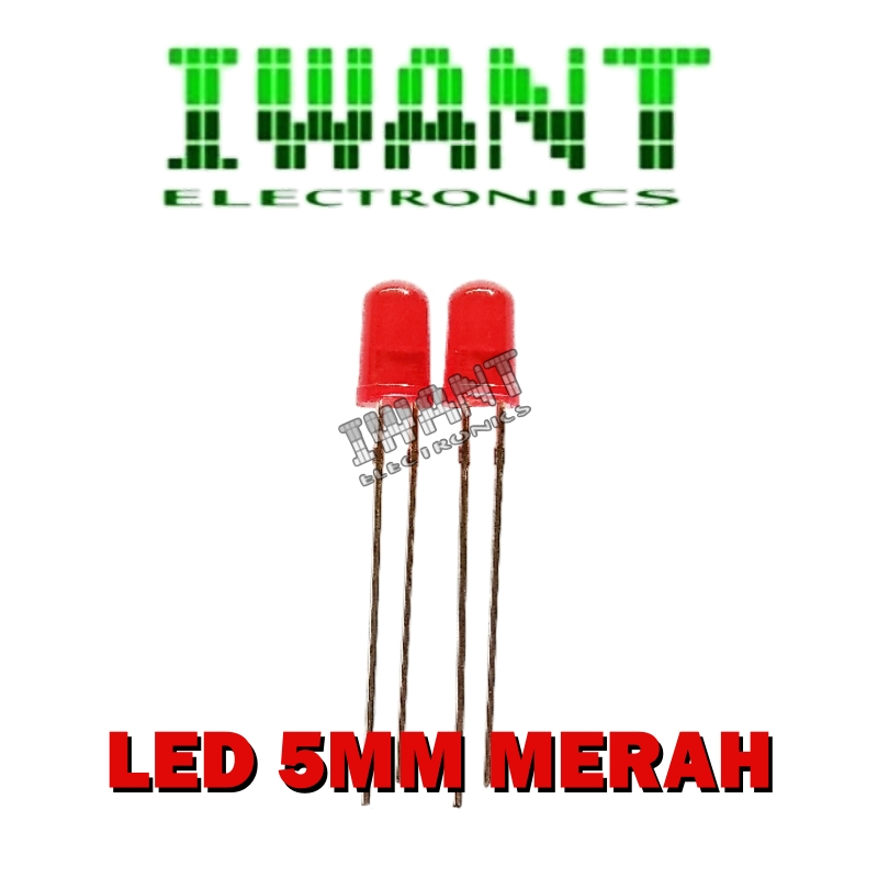 Jual LED 5MM RED LED 5MM MERAH LED 5 MM MERAH | Shopee Indonesia