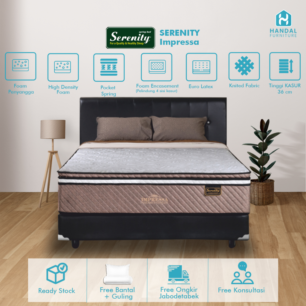 Jual Kasur Springbed Elite Serenity Impressa Pocket Latex Anti Guncang ...
