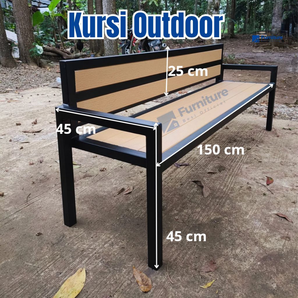 Jual Kursi besi teras minimalis / Kursi besi sandaran / Kursi besi ...