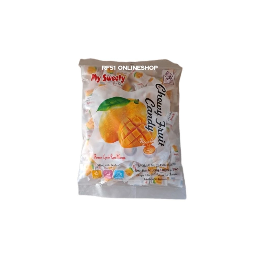 Jual MY SWEETY PERMEN LUNAK RASA MANGGA 360gr (ISI 100pcs) | Shopee ...
