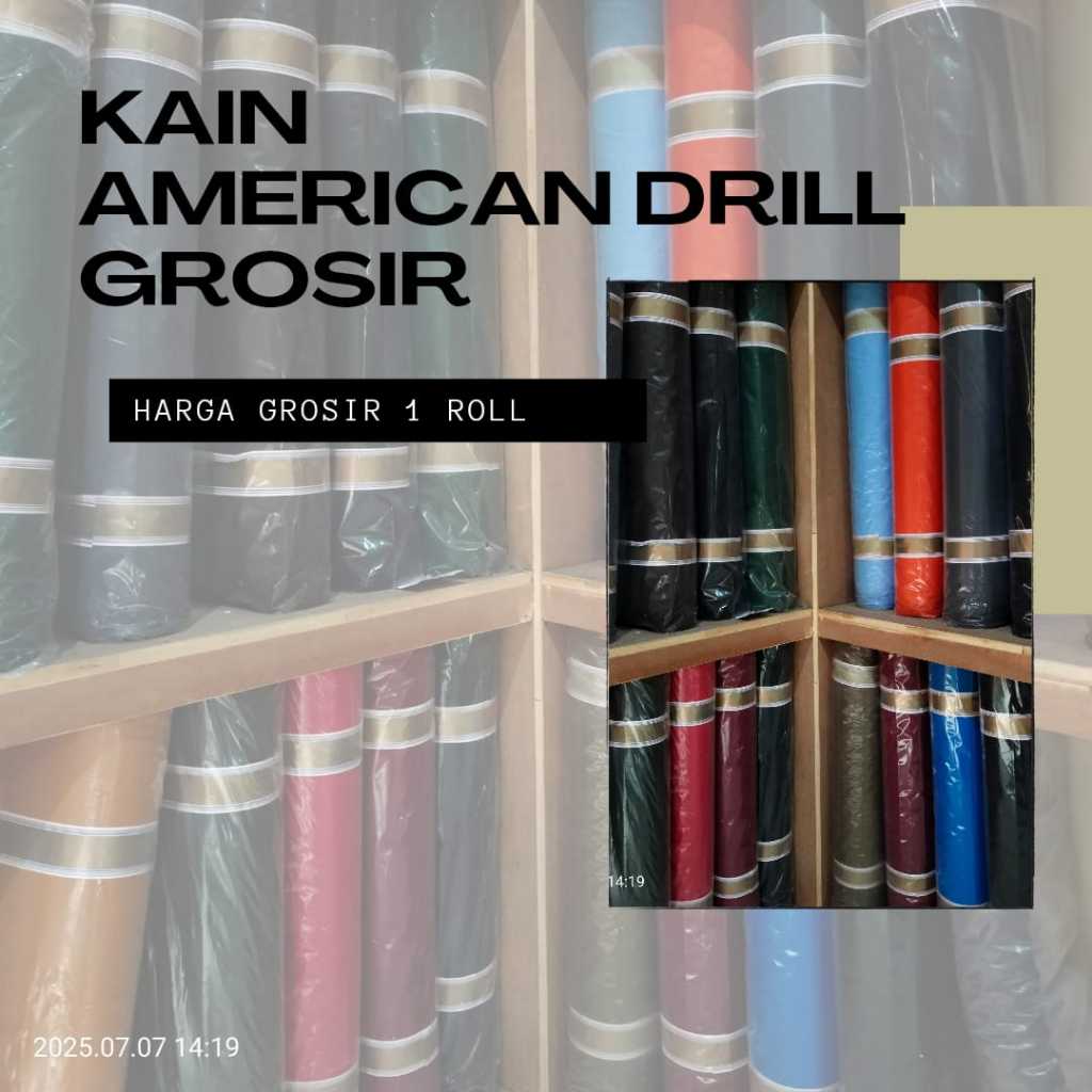 Jual Kain American Drill - ROLL GROSIR [Harga 1 Roll isi 30 Yard] Bahan ...