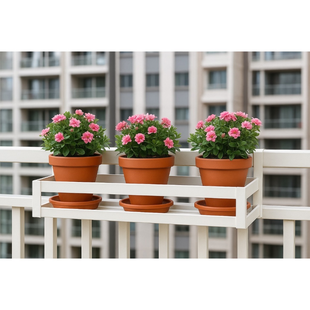 Jual rak tanaman / rak pot balkon / rak balkon / rak pot putih | Shopee ...