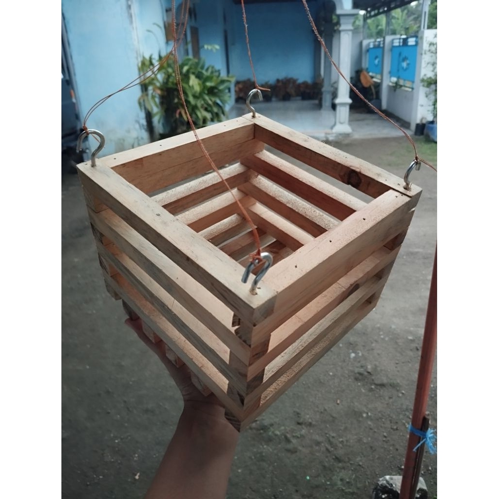 Jual Pot Kayu Anggrek Gantung (Tanpa Tali) | Shopee Indonesia