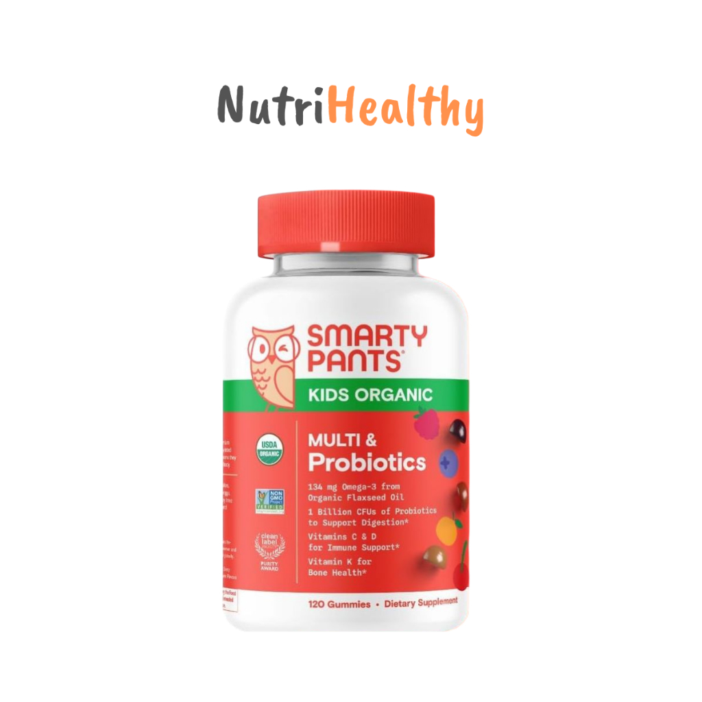 Jual Smarty Pants Kids Organic Multi & Probiotics 120 Gummies - Vitamin ...