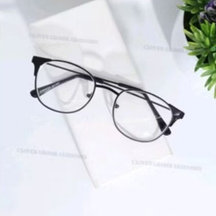 Jual Kacamata minus (-) frame besi Hitam Bulat Oval Korean | Shopee ...
