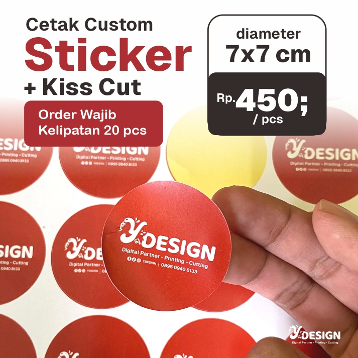 Jual Cetak Custom Sticker + Kiss Cut | Sticker Kemasan Lingkaran ...