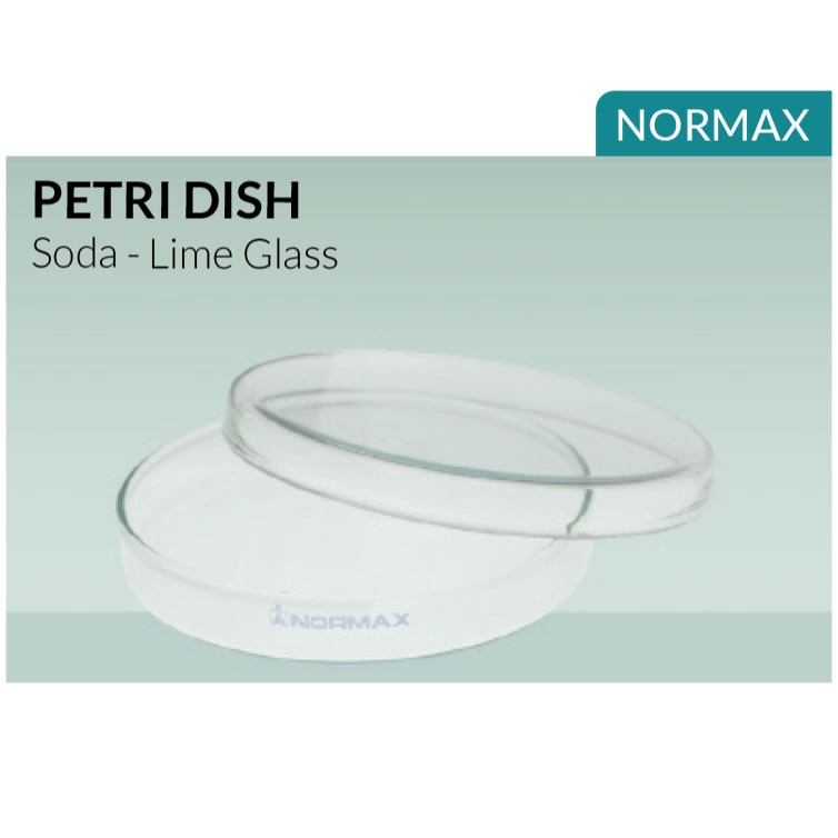 Jual NORMAX | PETRI DISH 100mm |D100xH20mm. Cawan Petri Kaca Soda Lime ...