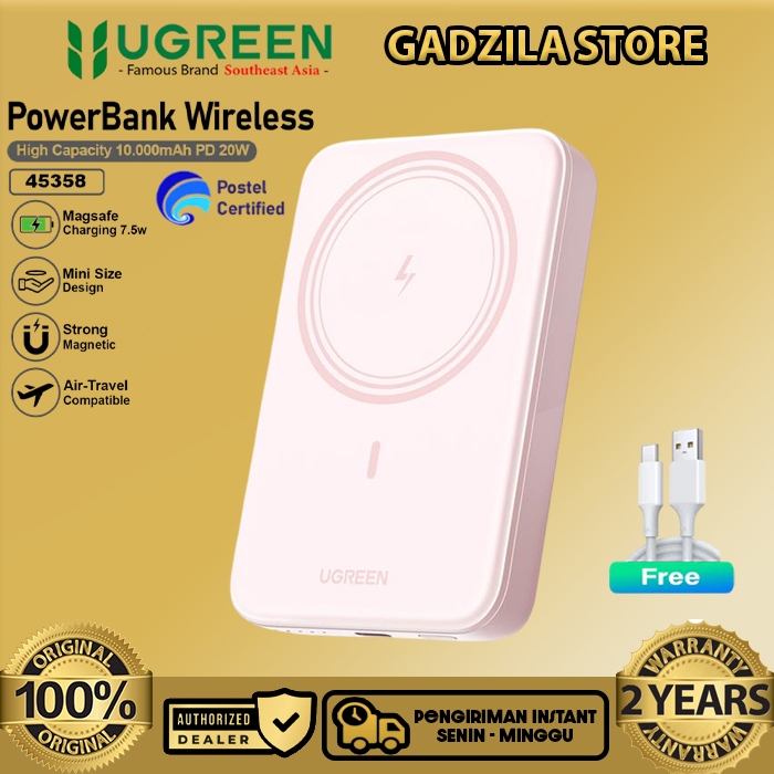 Jual UGREEN Power Bank Magsafe Wireless iPhone 13 14 15 16 Pro Max PD ...