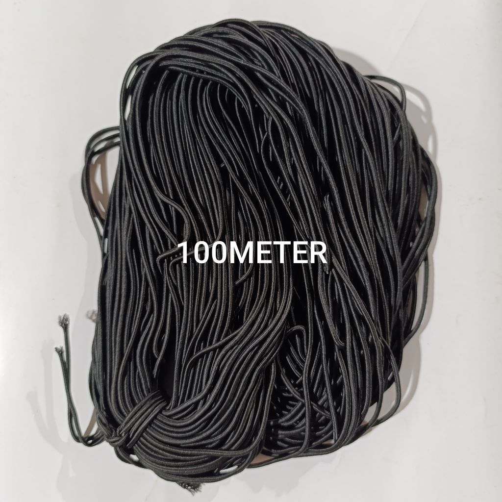 Jual tali string elastis 2,5MM 100METER tali kur karet roll | Shopee ...