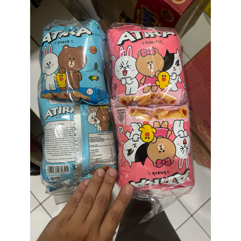 Jual Chiki Ciki kemasan baru Atira Line Friend 10 bungkus berhadiah ...