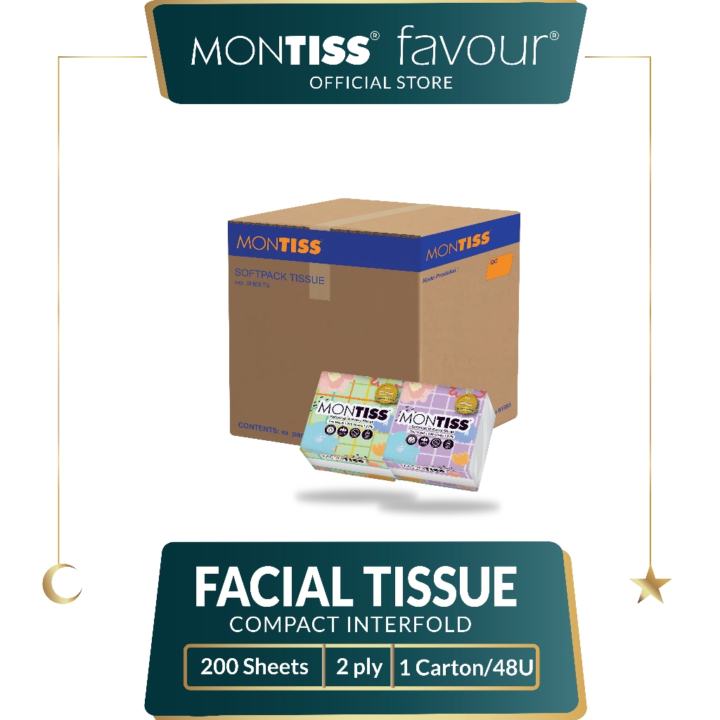 Jual Montiss Compact Interfold Tissue 200 Sheets 1 Karton (48 Pack) SB ...