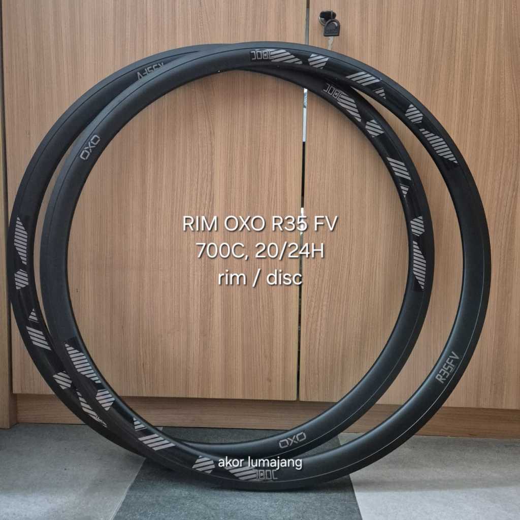 Jual rim rims oxo R35 R35FV 700c 20h / 24h profile 35mm disc brake bisa ...