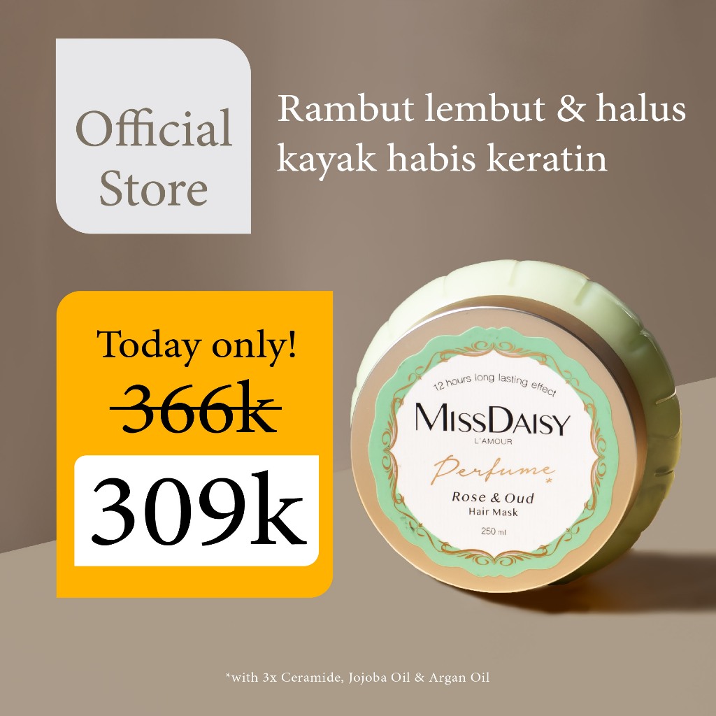 Jual Miss Daisy French Perfume Hair Mask | Rose & Oud | Hairmask Rambut Halus Mengkilap | Wangi ...