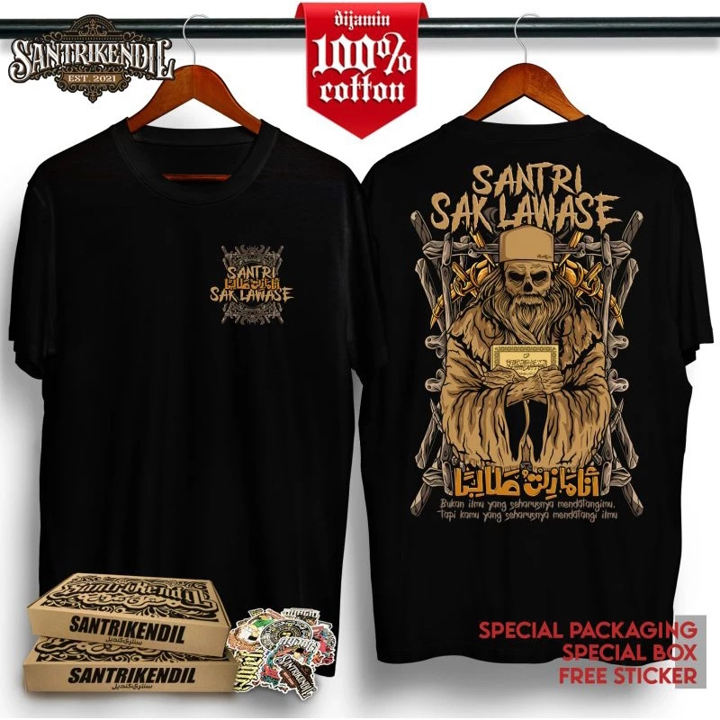 Jual KAOS SANTRI SAK LAWASE KUALITAS PREMIUM 100% CATTON SUPER COMBED ...