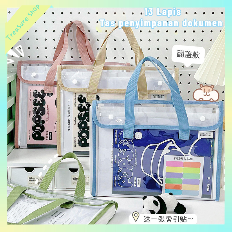 Jual Transparan File Folder Document Bag Tas Dokumen File A4 Ukuran ...