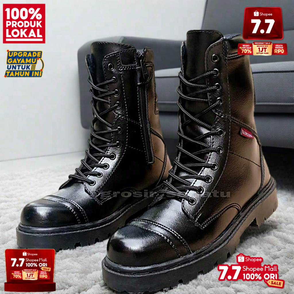 Jual SEPATU PRIA BOOTS PDL TNI POLISI BRIMOB UJUNG BESI SAFETY BOOT ...