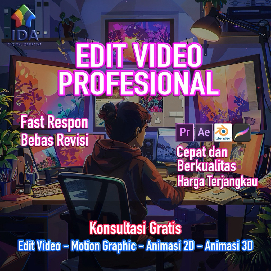 Jual JASA EDITING VIDEO PROFESSIONAL ANIMASI 2D/3D, CINEMATIC, VLOG ...