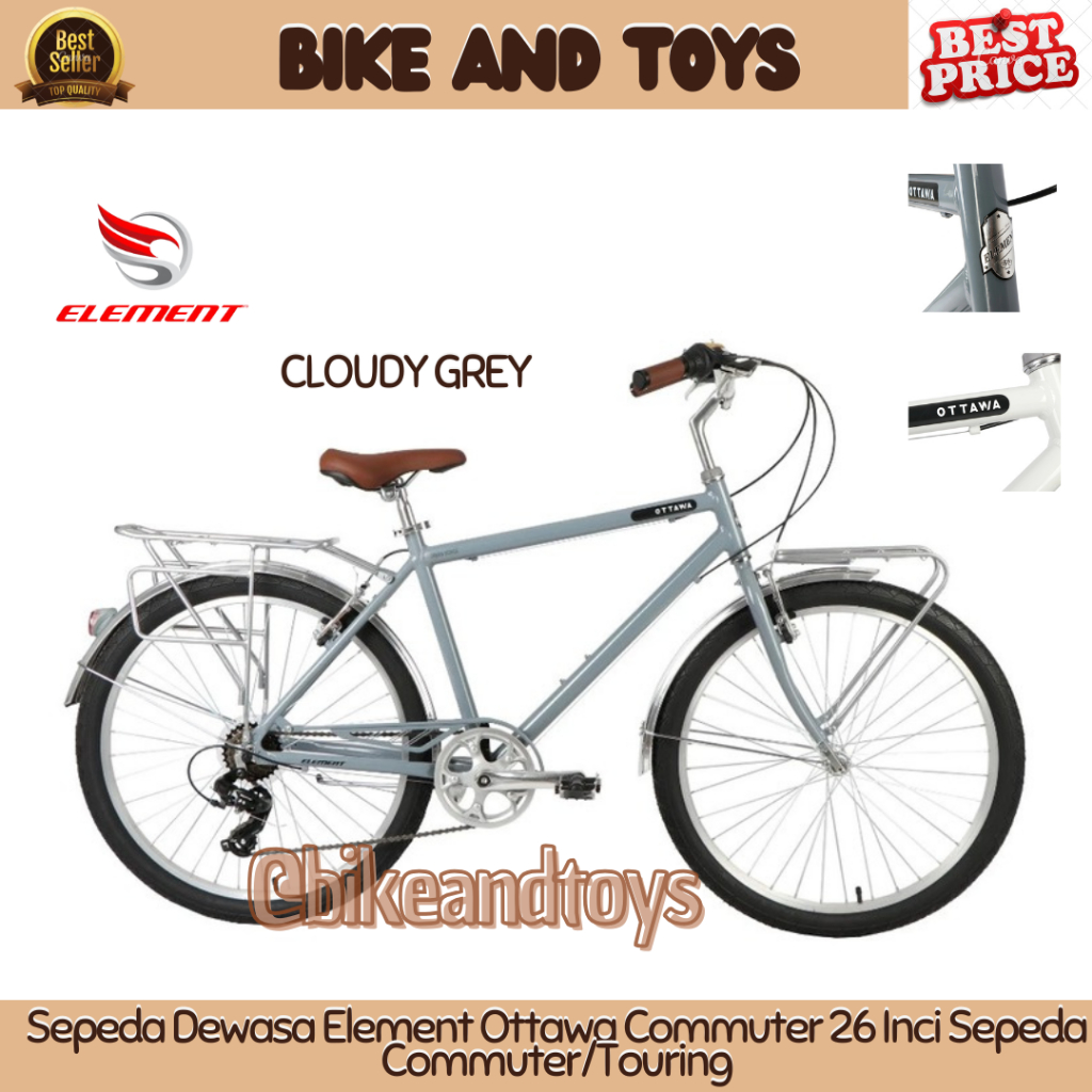Jual Sepda Dewasa Element Ottawa Commuter 26 Inci Sepeda Commuter ...