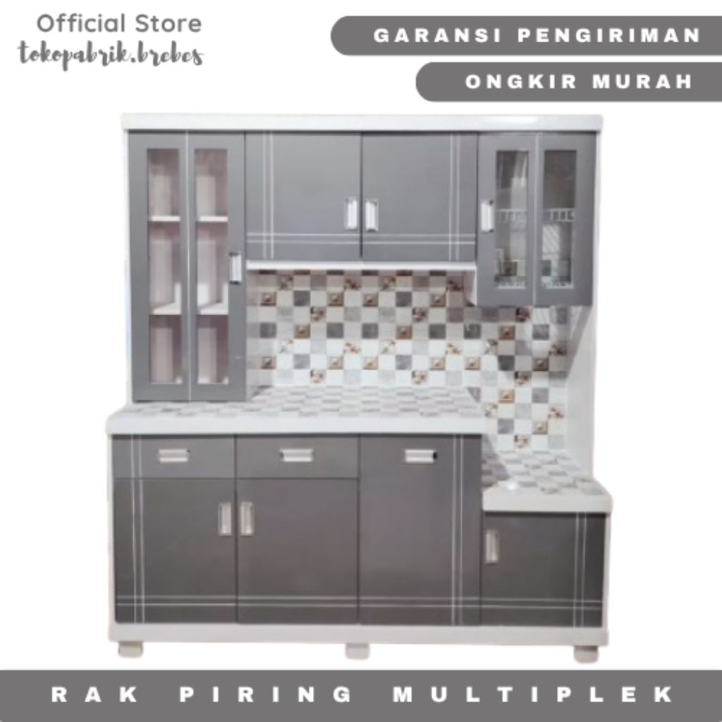 Jual Rak piring multiplek 3 pintu rak piring jumbo 4 pintu lemari sayur ...