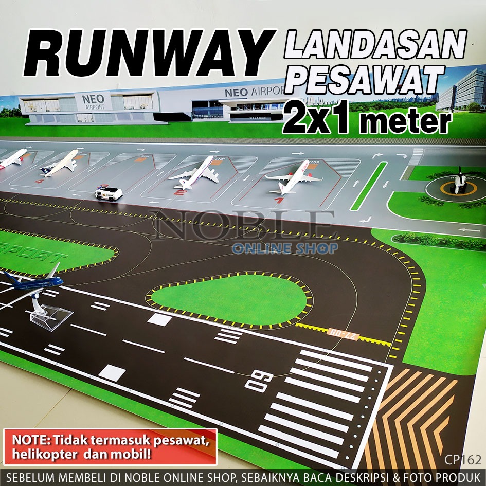 Jual Noble Runway 2x1 Meter Airport Bandara Landasan Pacu Pesawat Toys ...