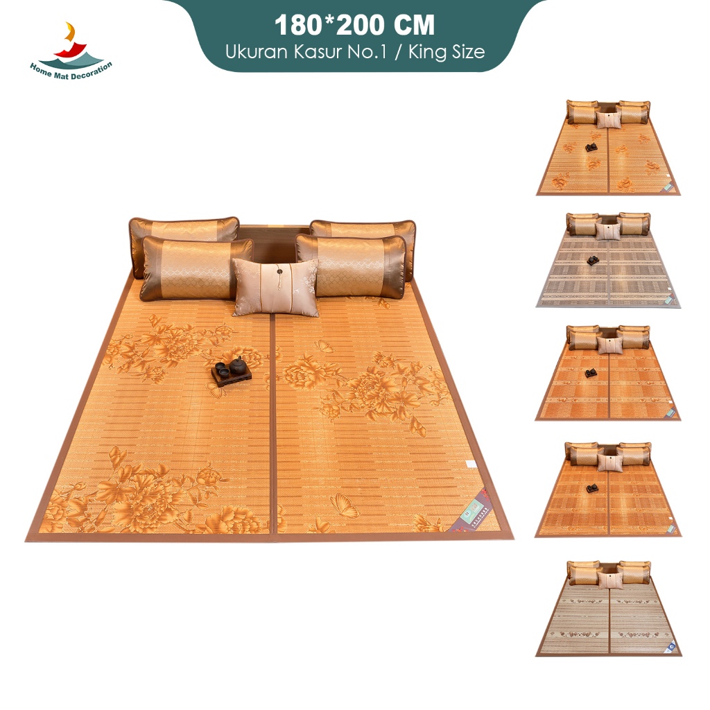 Jual HomeMat Tikar Lipat Bambu Free Packaging - Alas Pelindung Kasur 2 ...