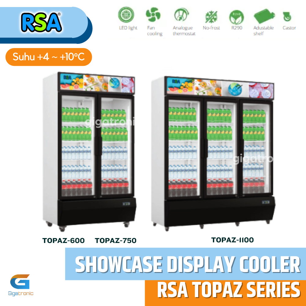 Jual RSA Showcase Display Cooler TOPAZ IC 600 / 750 / 1100 - Kulkas ...