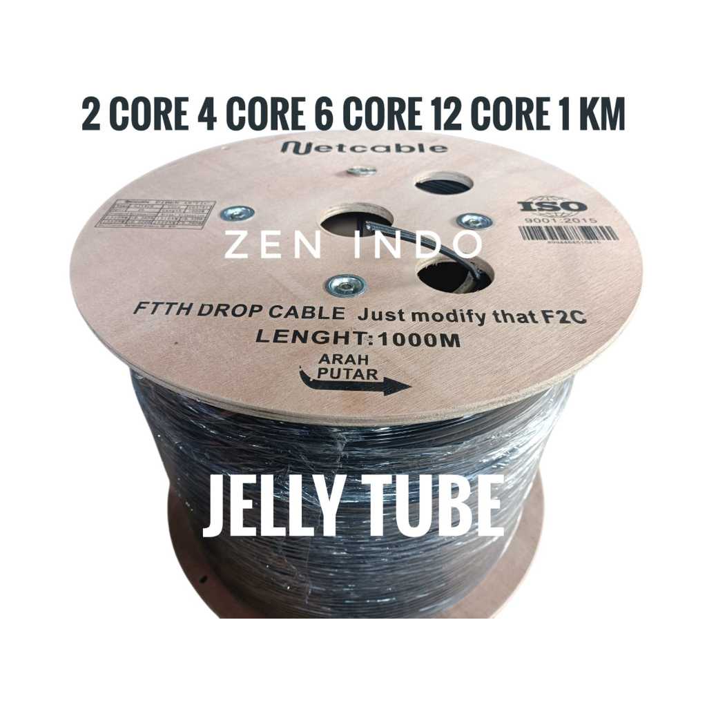 Jual NETCABLE Kabel FO Fiber Optik DROPCORE JELLY TUBE Core 2 Core 4 ...