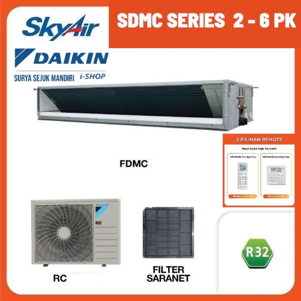 Jual AC SPLIT DUCT DAIKIN MALAYSIA SDMC SERIES 2PK 2.5PK 3PK 4PK 5PK ...