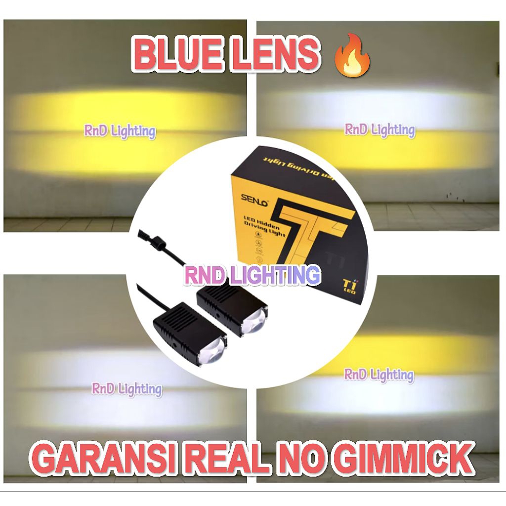 Jual { Iklan Single Color } Senlo T1 Plus V3 BLUE LENS 50W Premium ...
