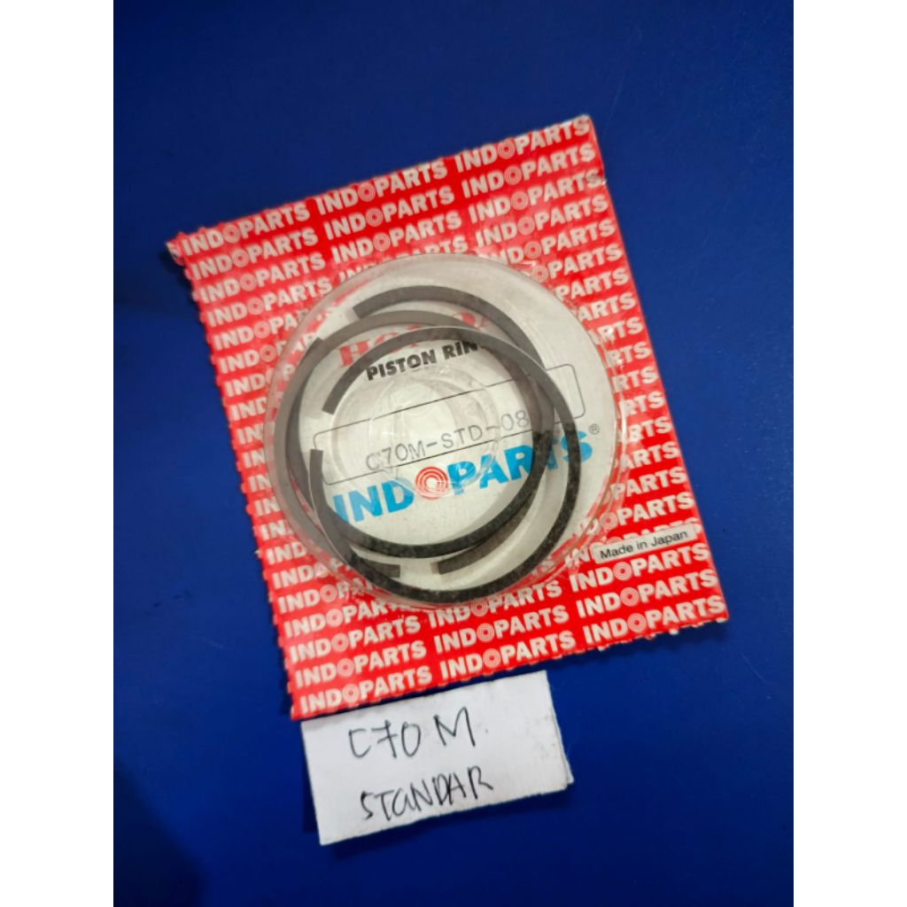 Jual RING PISTON C70 INDOPARTS OV OS OVERSIZE STANDAR NOS | Shopee ...